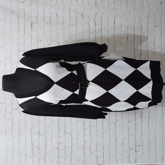 New York & Company | Tops | New York And Company Belted Argyle Tunic Sweater | Poshmark